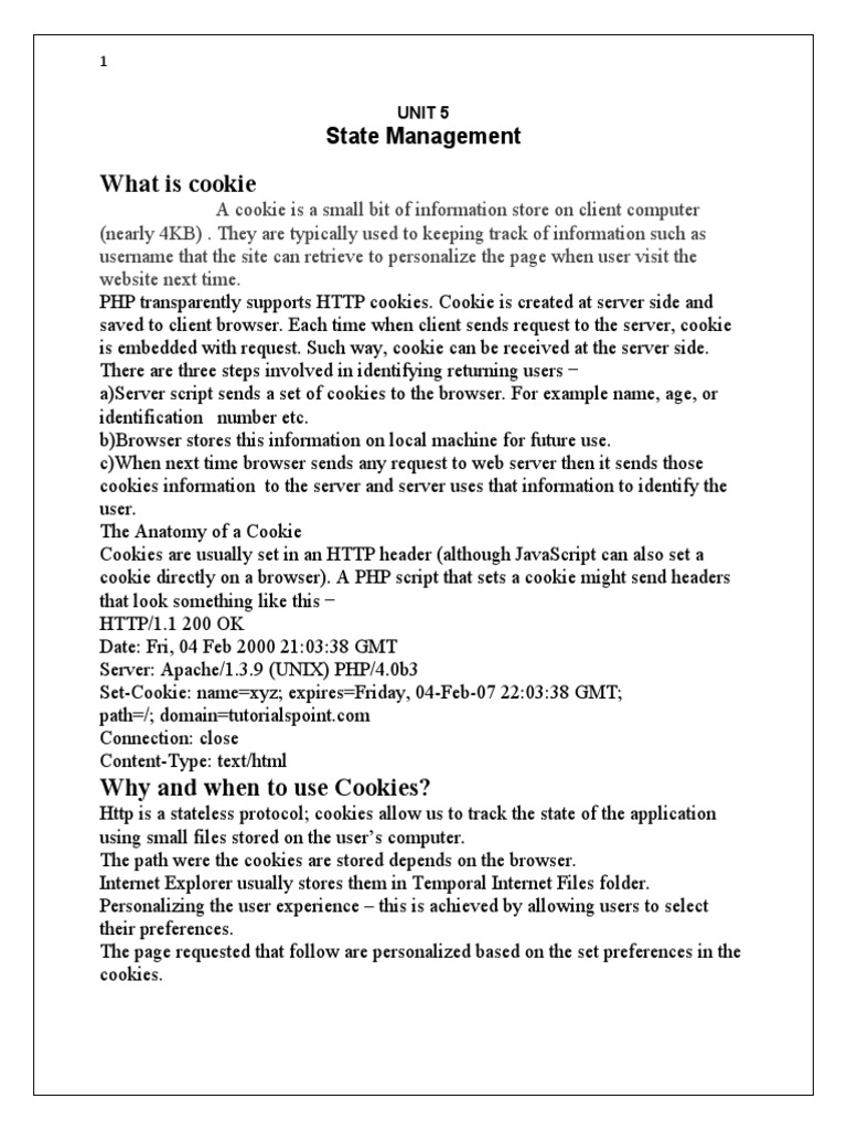 Unit 5 Session | Download Free PDF | Http Cookie | Networking