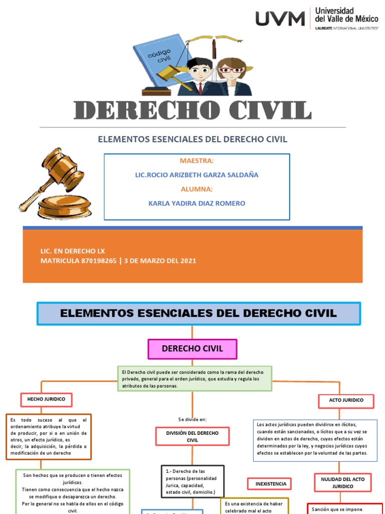 Elementos Esenciales Del Derecho Civil | PDF | Derecho Civil (Common Law) | Propiedad