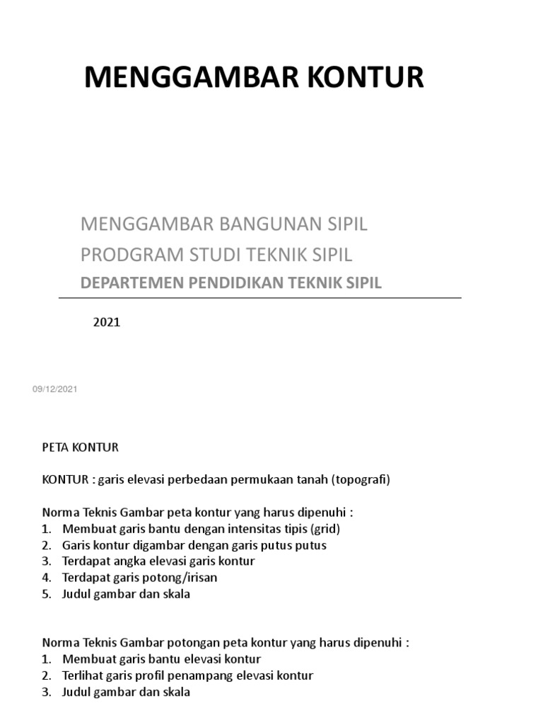 Peta Kontur Dan Tor Tugas | PDF