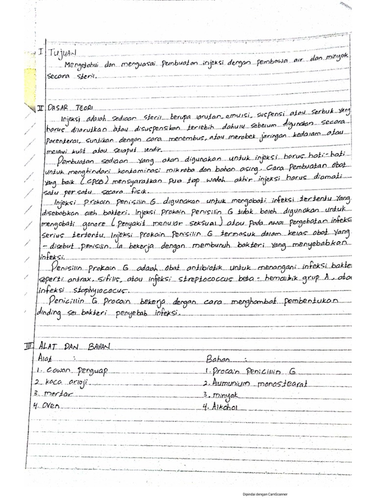 Laporan FTSS - Procain Penicilin G | PDF