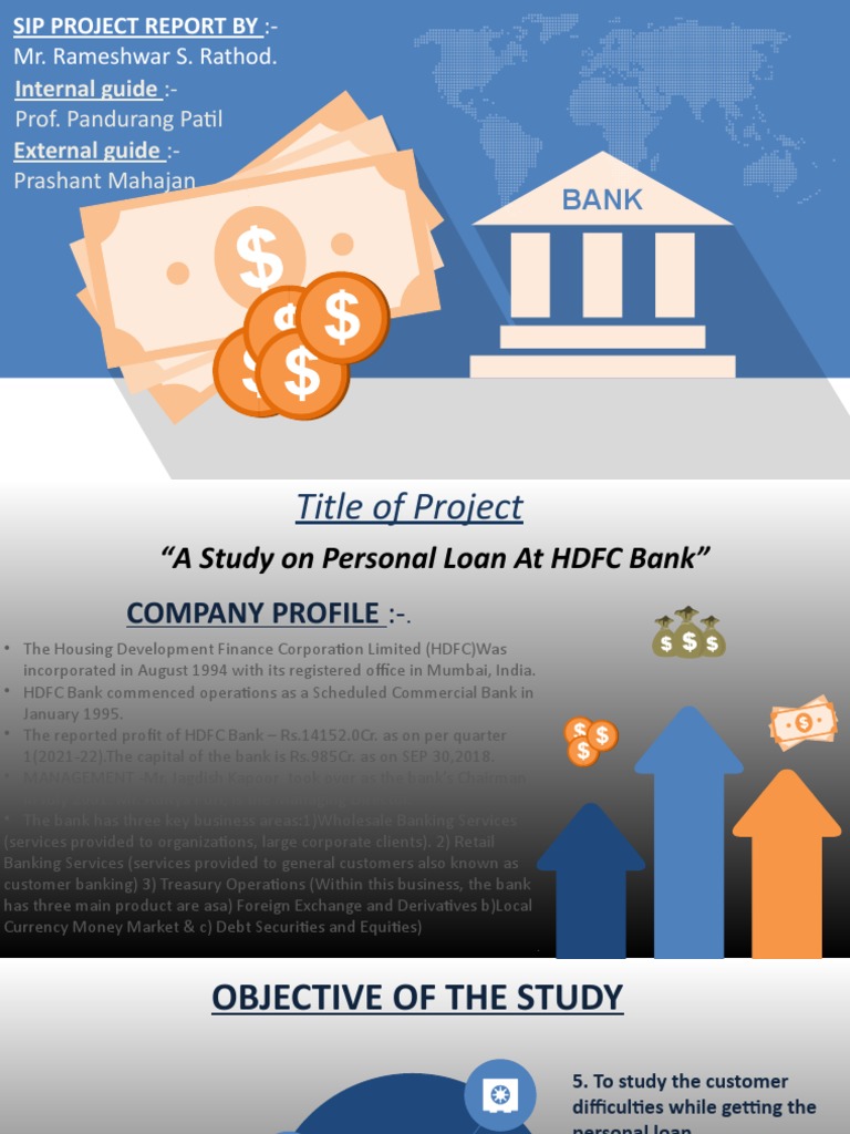 A Study on Personal Loan At HDFC Bank: An Analysis of Loan Policies, Customer Satisfaction, and ...
