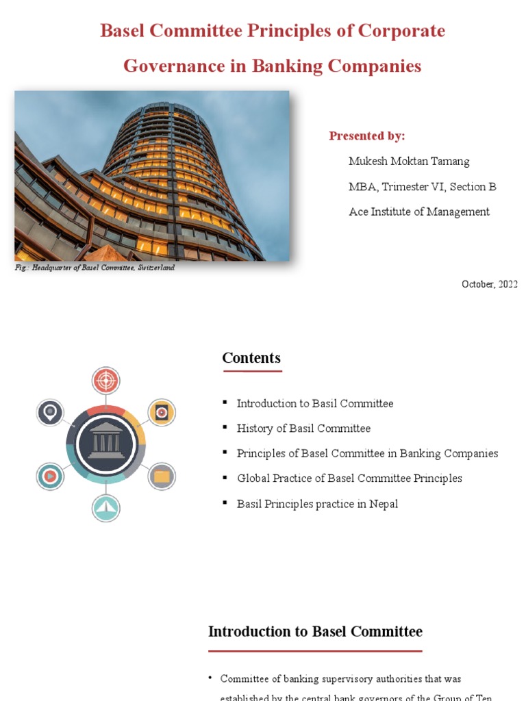 Basel Committee Principles of CG in Banking Companies | PDF | Basel ...