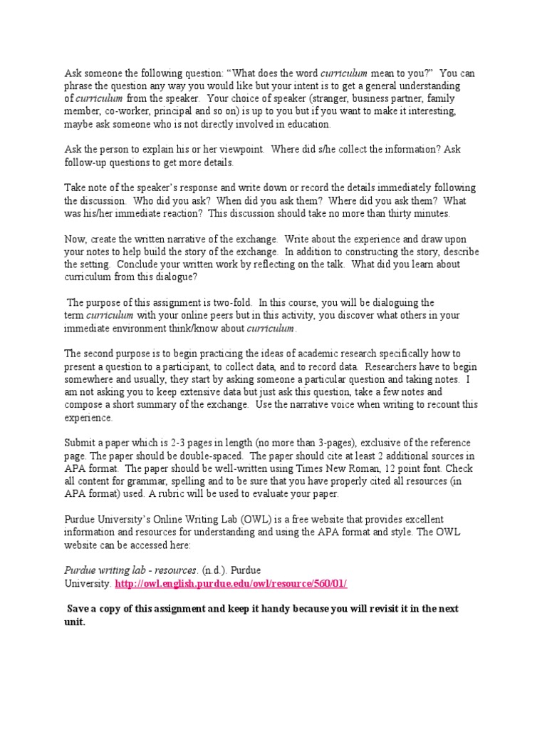 Written Assignment Question | PDF | Curriculum | Apa Style