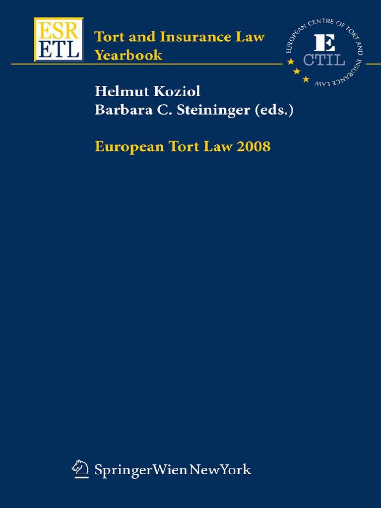 Tort and Insurance Law | PDF | Tort | Product Liability