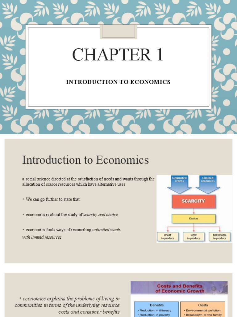 Chapter 1 - Introduction To Economics | PDF | Economics | Macroeconomics