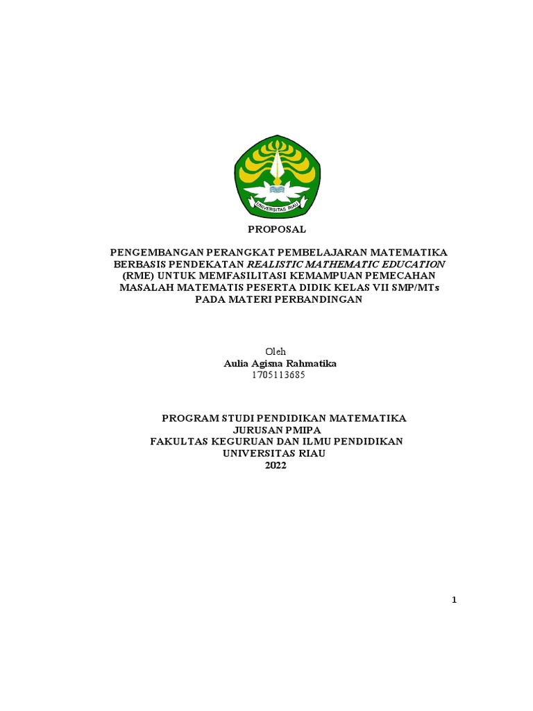 Proposal Sempro Rabu | PDF