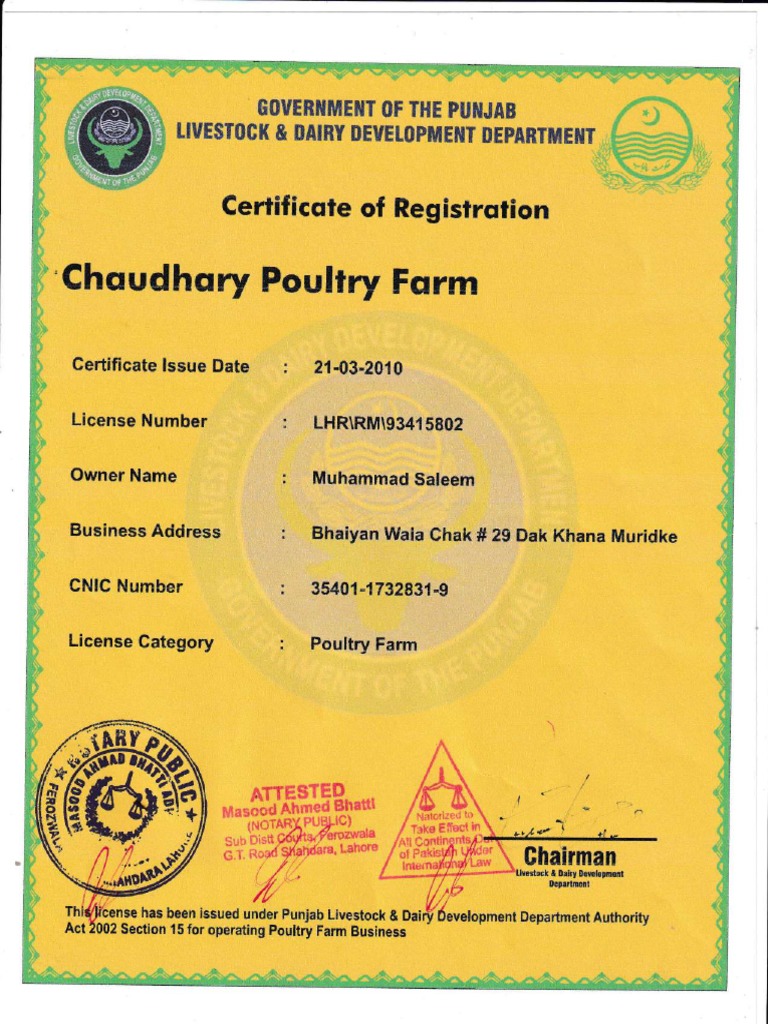 POULTRY FARM REGISTRATION AND PICTURES - Compressed | PDF