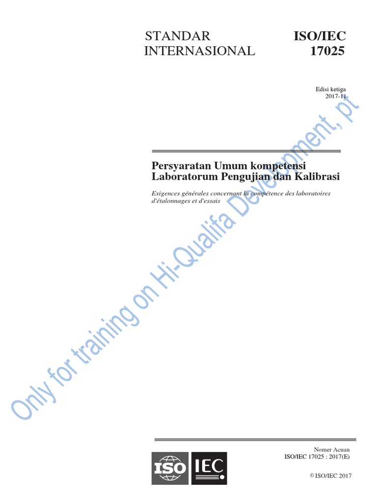 ACUAN - ISO IEC 17025 -2017 - HQD Indonesia-wtr | PDF