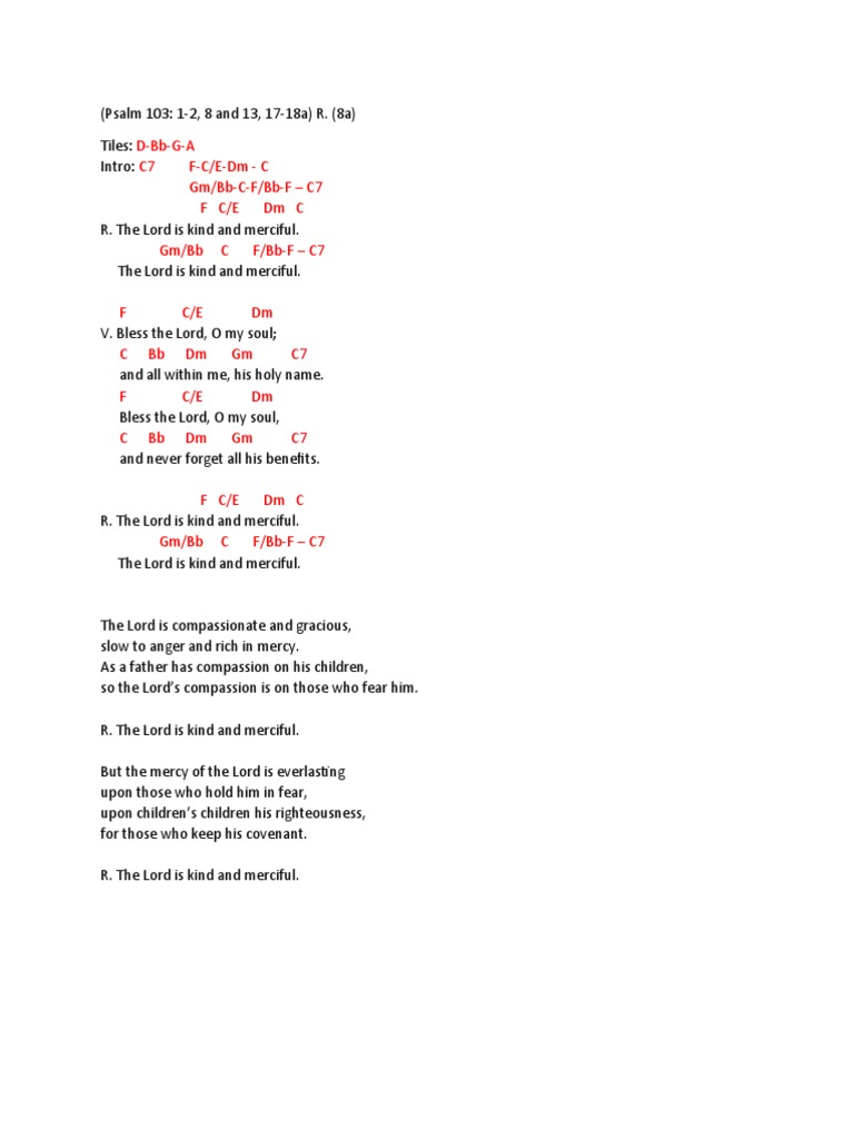 Psalm 103 | PDF