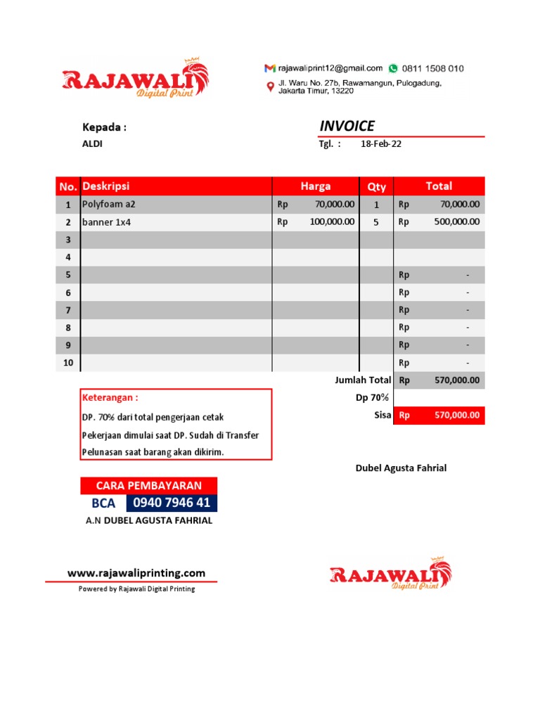 Invoice Aldi New | PDF