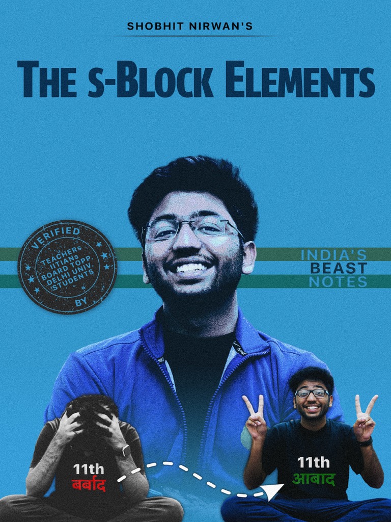 The S-Block Elements - Shobhit Nirwan | PDF | Lithium | Hydroxide
