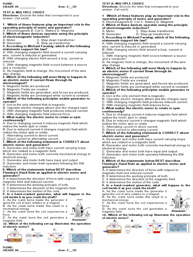 q2 q8 | PDF | Electromagnetic Induction | Electric Generator