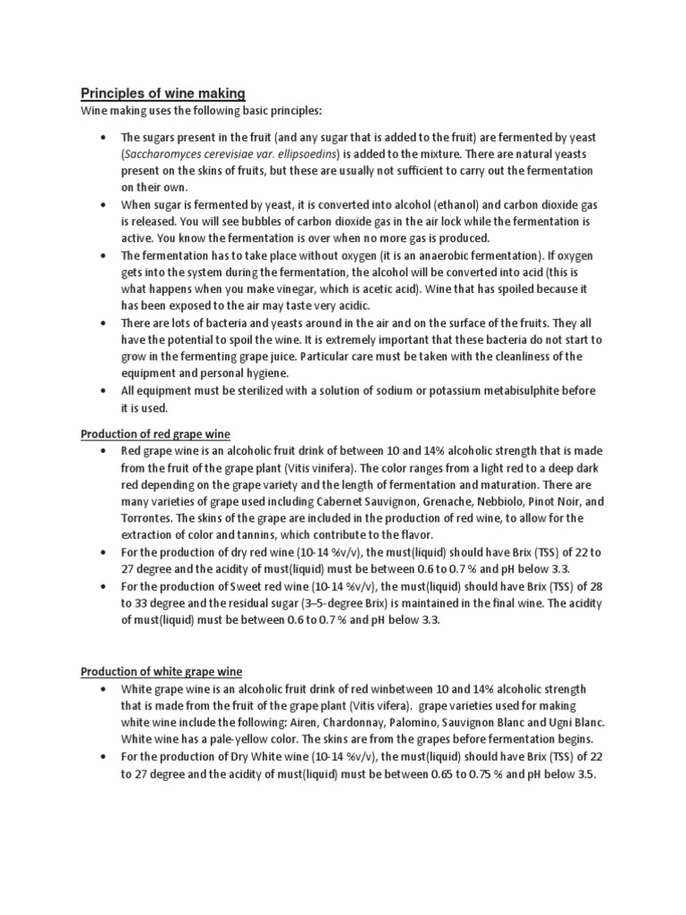 Wine Practical | PDF | Fermentation In Winemaking | Wine
