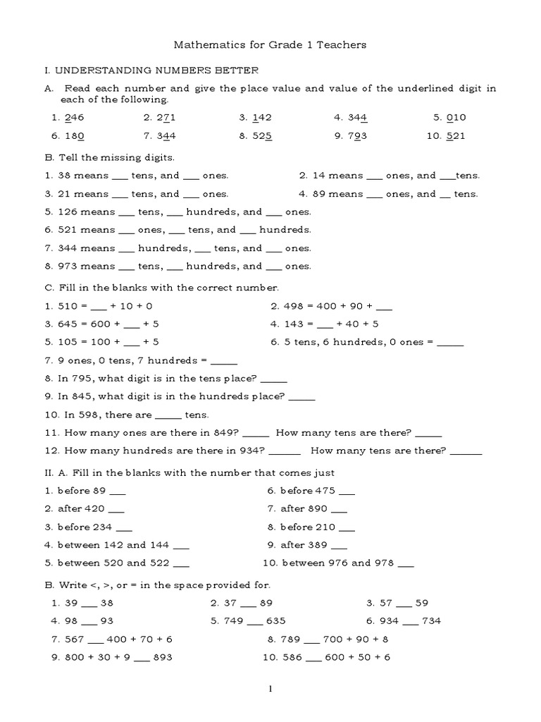 Mathematics For Grade 1 Teachers | PDF | Rectangle | Length