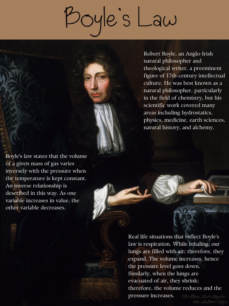 Robert Boyle and Boyle's law explained | PDF