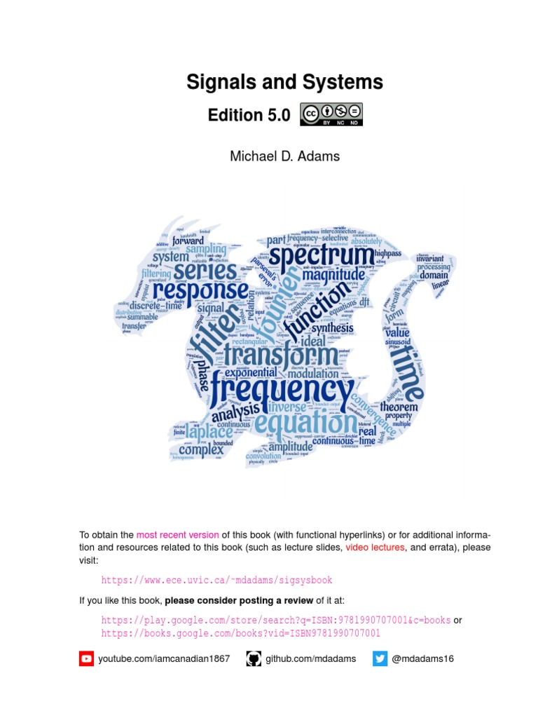 Signals and Systems-5.0 Textbook | PDF | Laplace Transform | Signal Processing