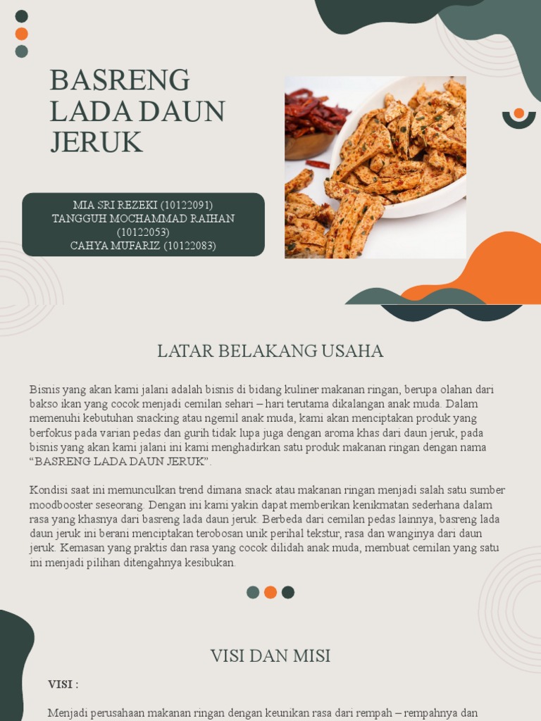 Basreng Lada Daun Jeruk | PDF