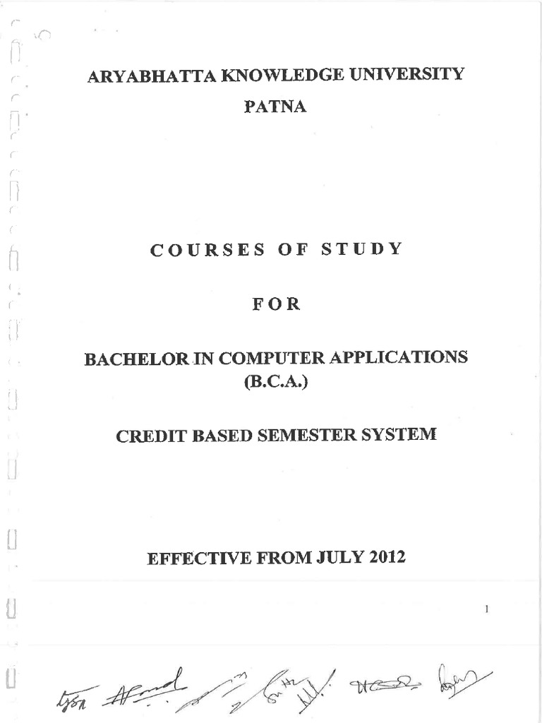 Bca Syllabus Pdf