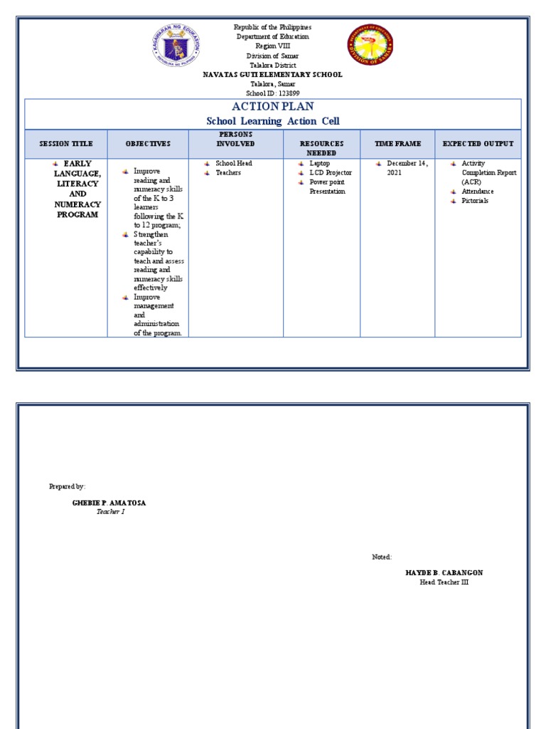 Slac Action Plan December 14 | PDF