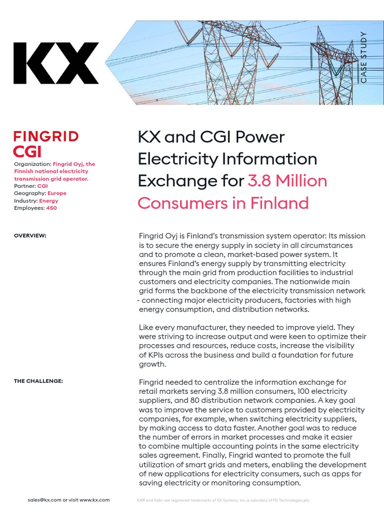 KX and CGI Power Electricity Information Exchange | PDF | Electrical ...