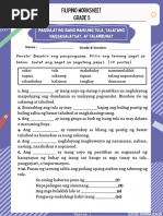 Filipino 5 - Sanhi at Bunga Worksheet | PDF