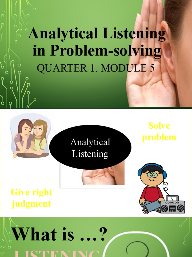 Analytical Listening in Problem-Solving | PDF | Nonverbal Communication ...