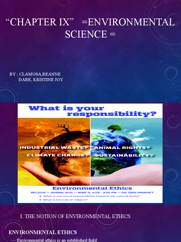 For Ethics Chapter 9 | PDF | Environmental Ethics | Environmentalism