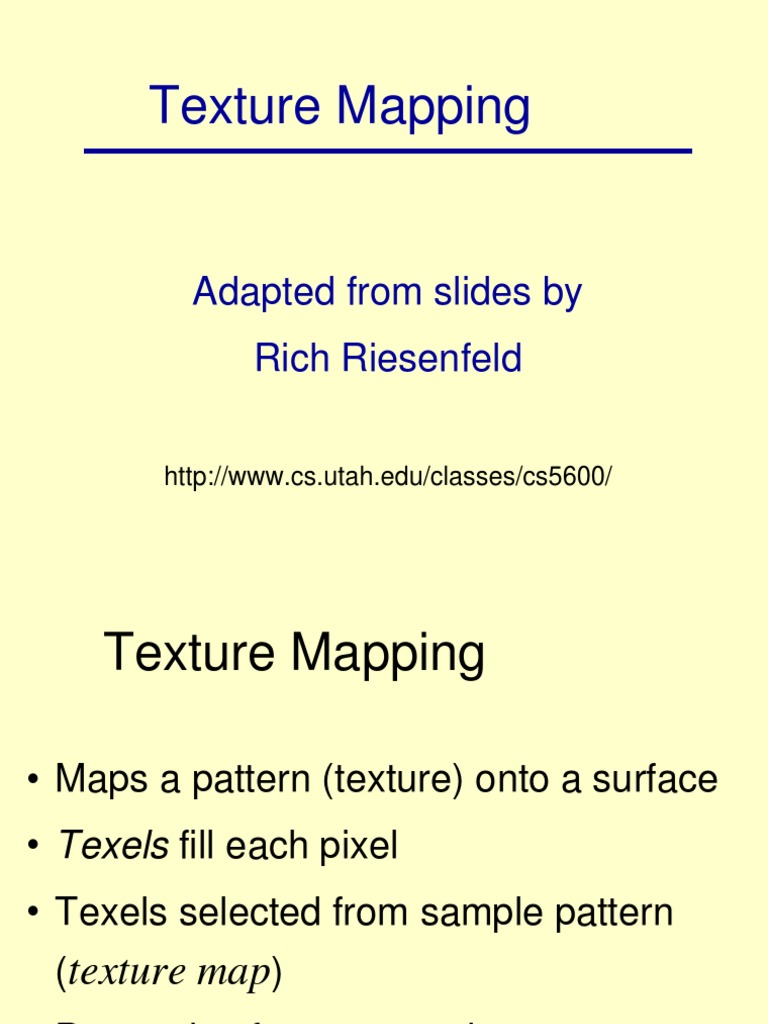 Texture Mapping | PDF | Texture Mapping | Signal Processing Texture Mapping | PDF | Texture Mapping | Signal Processing