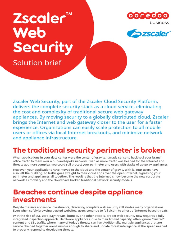 ZScaler Cloud Web Security - Datasheet | PDF | Computer Security | Security ZScaler Cloud Web Security - Datasheet | PDF | Computer Security | Security