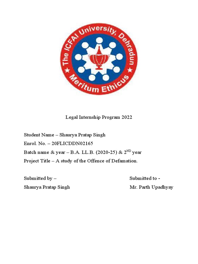 Defamation 2nd Year LLB | Download Free PDF | Defamation | Justice