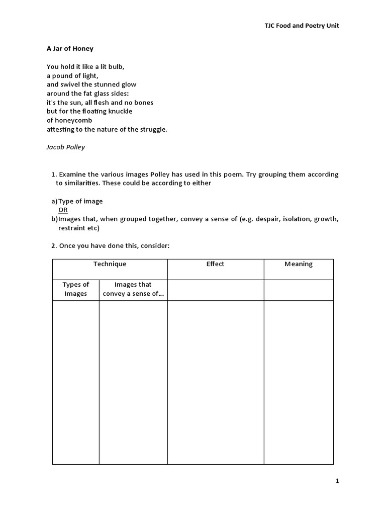 Food and Love in Interactive Poetry | PDF | Poetry
