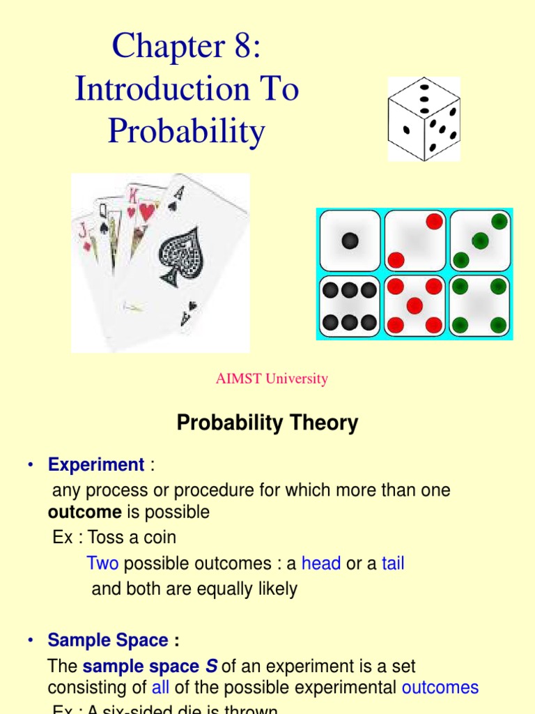 Chapter 8 Introduction To Probability | PDF | Odds | Probability