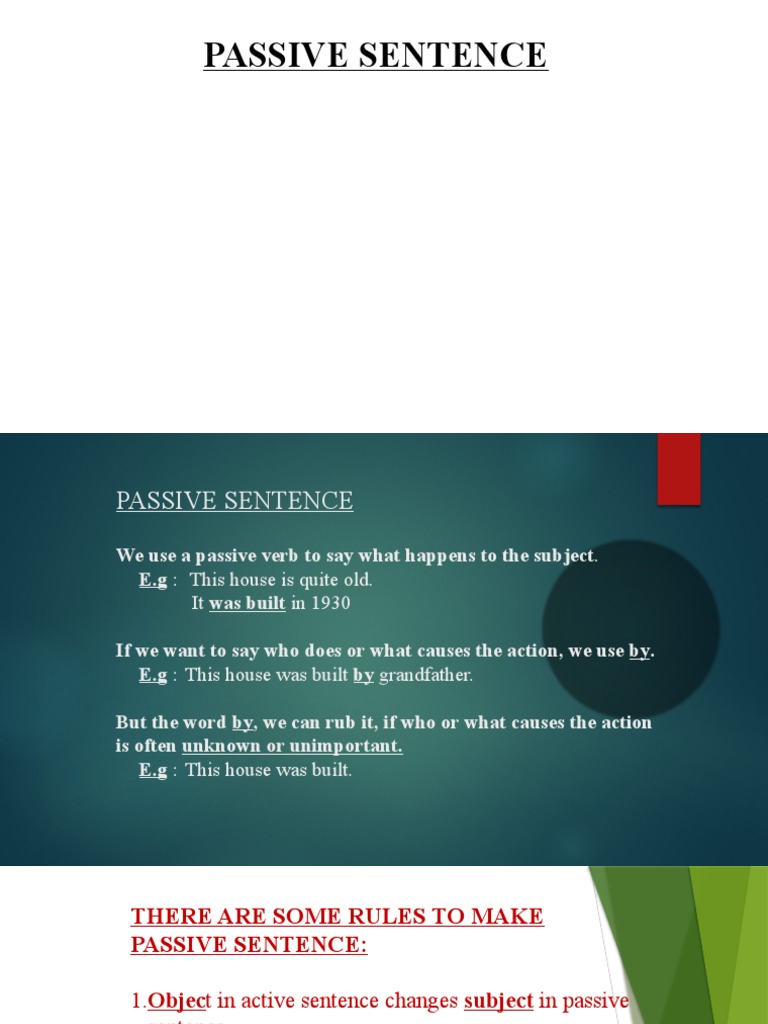 Passive Voice Guide for Learners | PDF | Grammatical Tense | Semantic Units