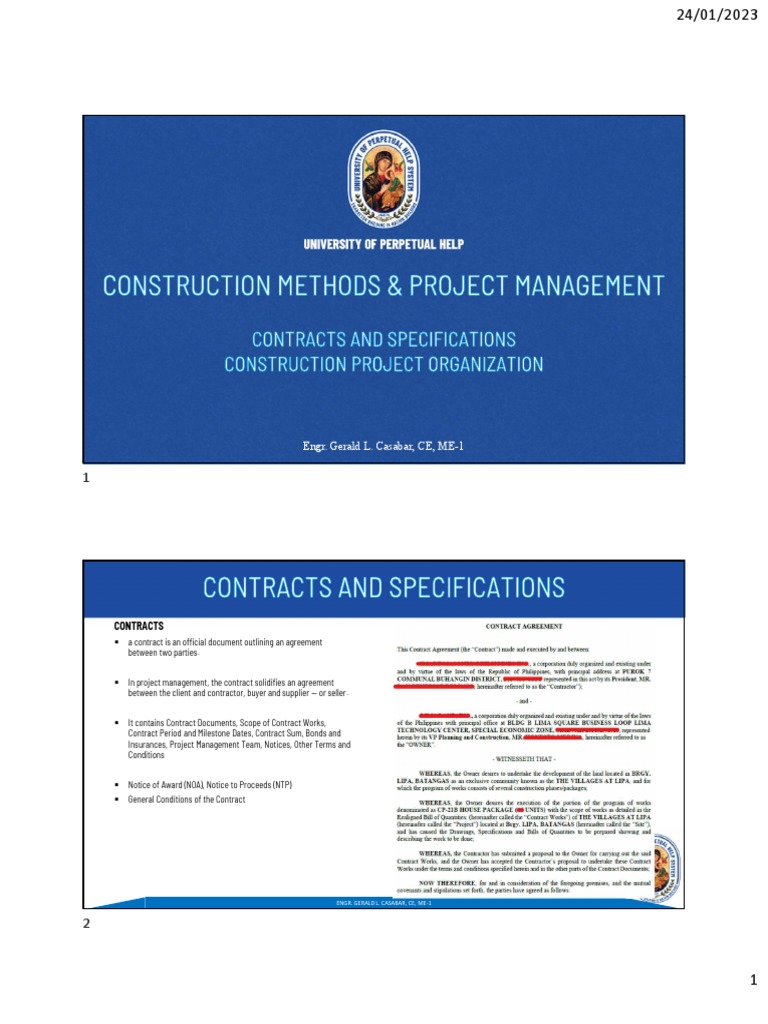Contracts and Specifications | PDF | Project Management | Governance