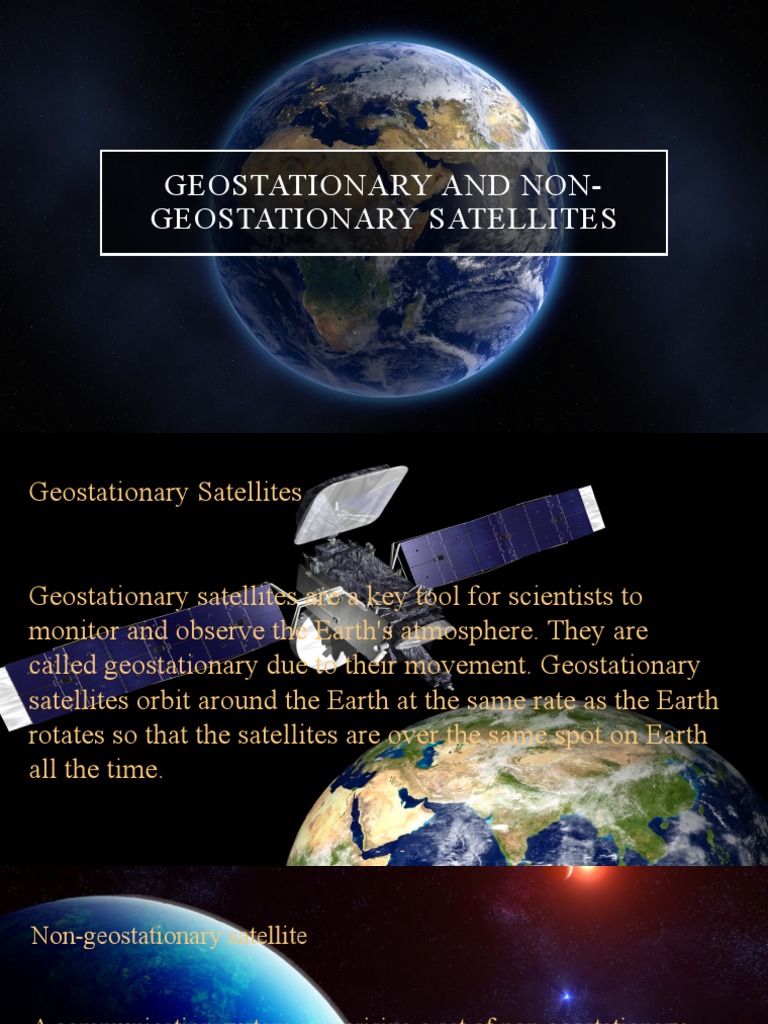 Geostationary and Non-Geostationary Satellites | PDF | Communications ...