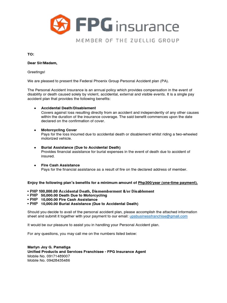 FPG Insurance Proposal - 2023 | PDF | Insurance | Service Industries