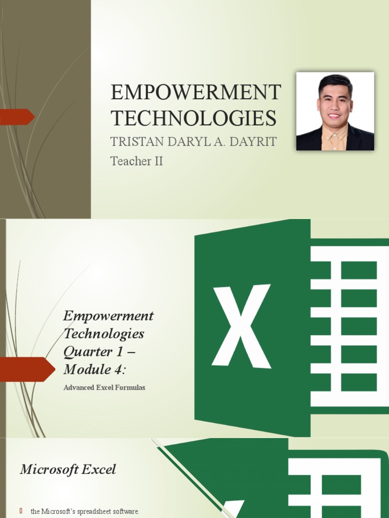 Empowerment Technologies Module 4 Excel | PDF | Microsoft Excel | Computing