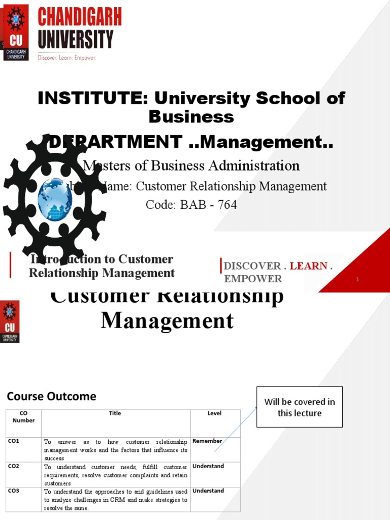 1.1.4 Scope For CRM | PDF | Customer Relationship Management | Marketing