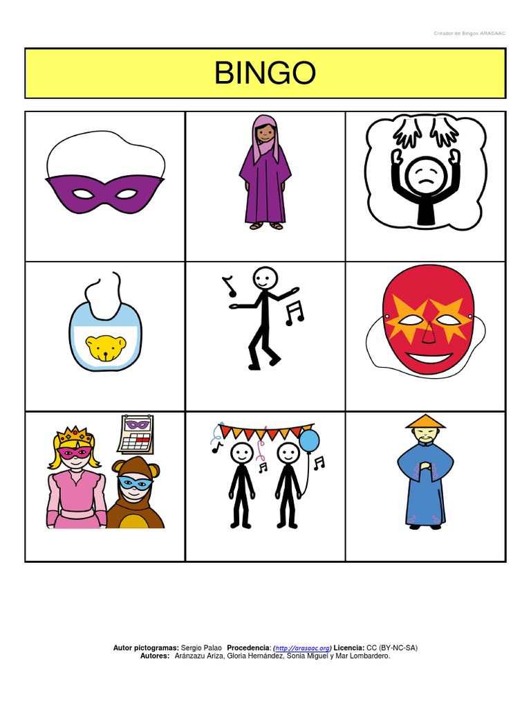 Bingo Celebramos Carnaval | PDF