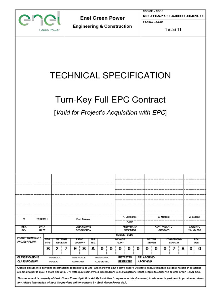 EETT Particulares EPC Contract (Acquisition) Rev.00 (Final) | PDF ...