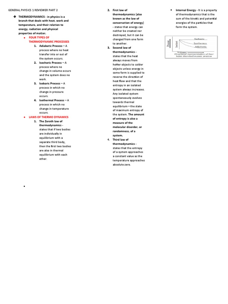 General Physics 1 Thermodynamics | PDF | Heat | Thermodynamics