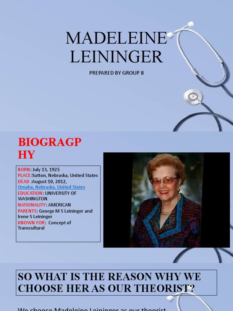 Madeleine Leininger: Transcultural Nursing | PDF
