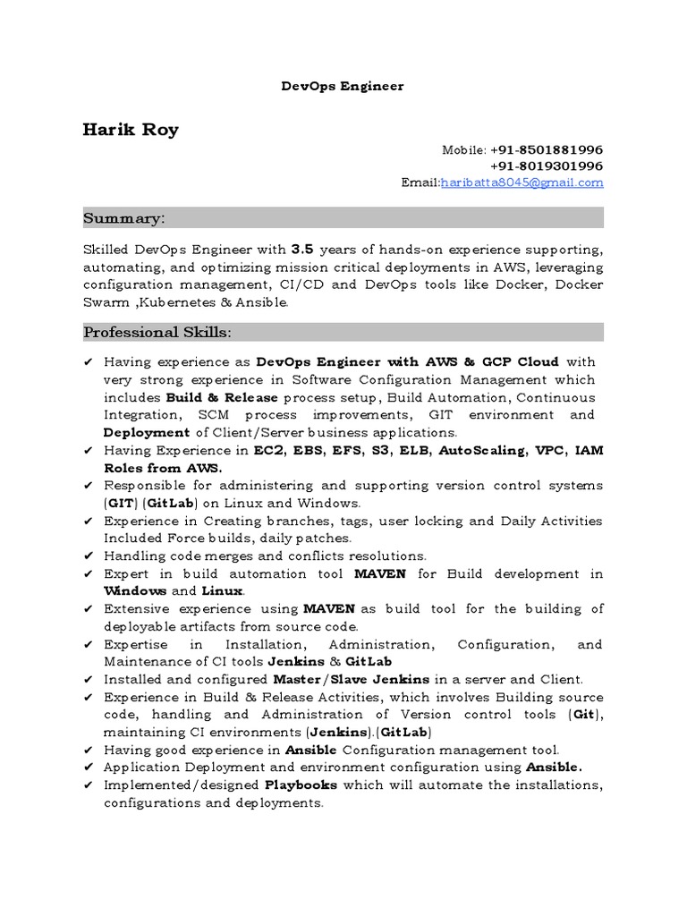 Harik Roy Devops | PDF | Cloud Computing | Amazon Web Services