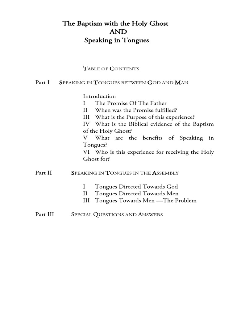 Baptism of The Holy Ghost - Foley | PDF | Baptism | Jesus