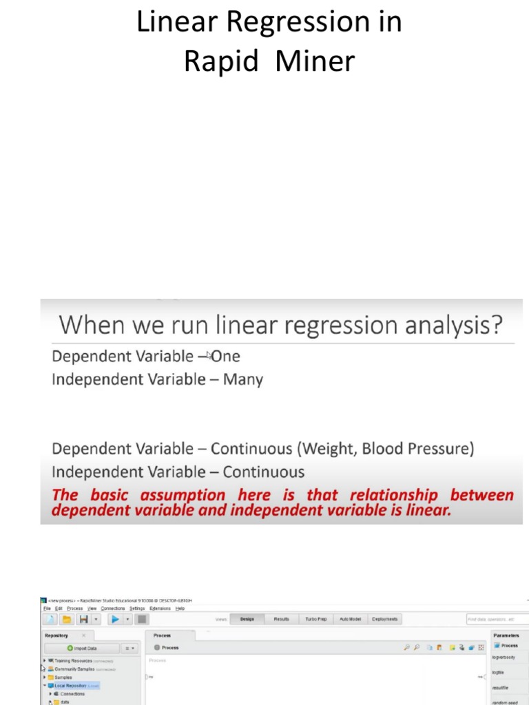 Linear Regression Using Rapid Miner Pdf 
