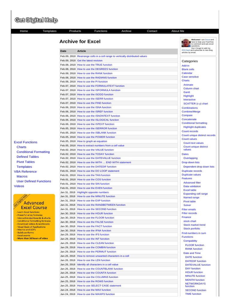 Get Digital Help - Com | PDF | Microsoft Excel | Computing