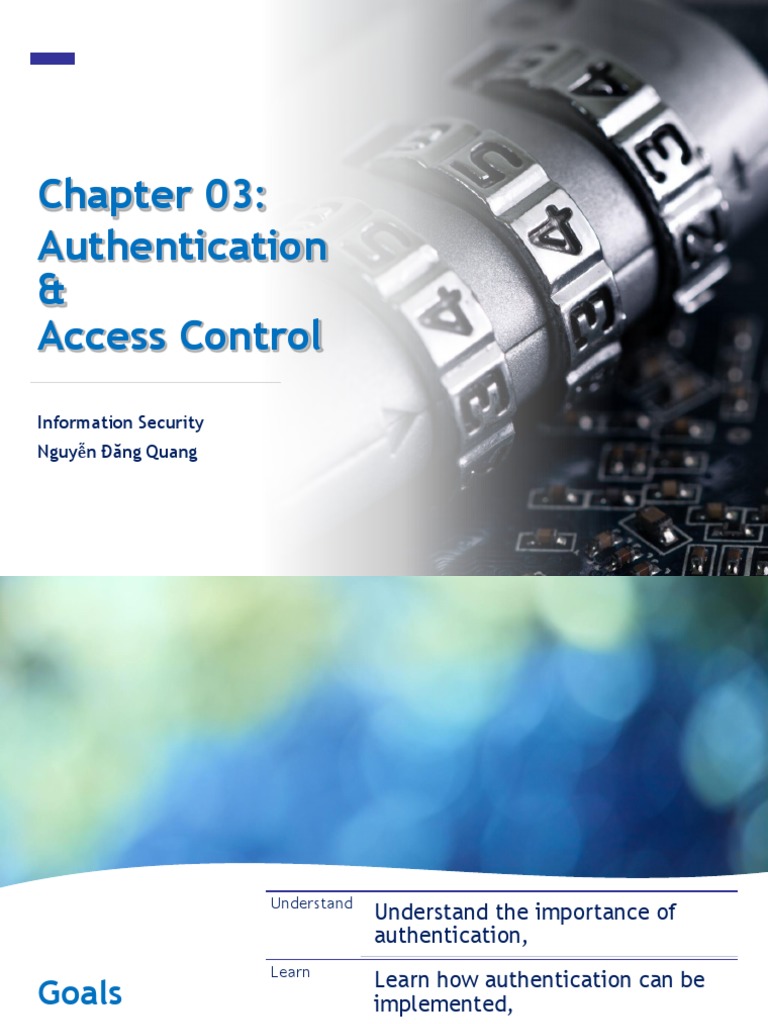 ch03 Auth | PDF | Password | Authentication