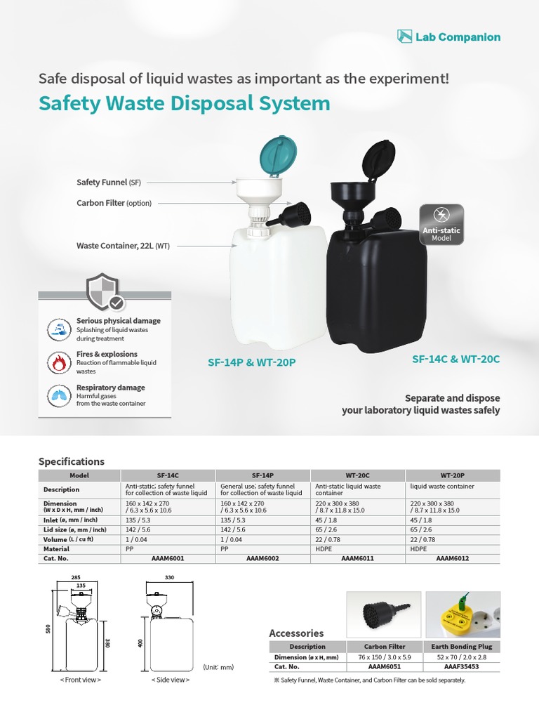2020 - Safety Waste Disposal System | PDF | Waste | Filtration
