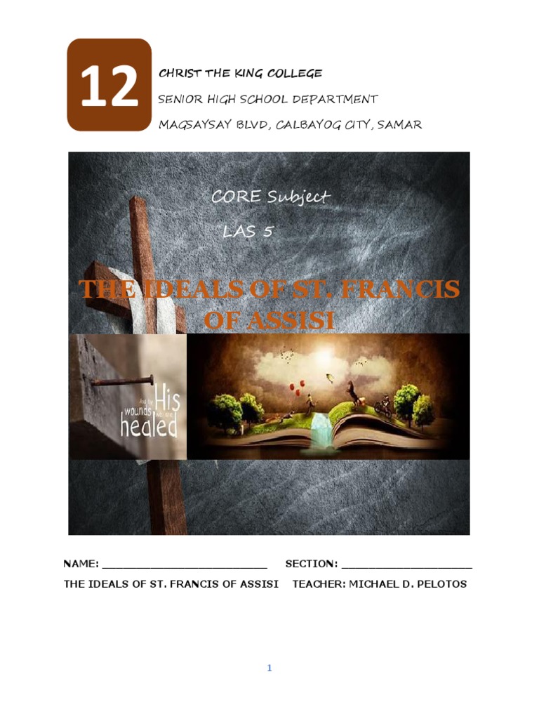 Las 5 Ideals of St. Francis | PDF | Prayer | Religious Belief And Doctrine