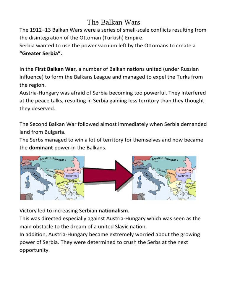 Balkan Wars Revision Notes | PDF